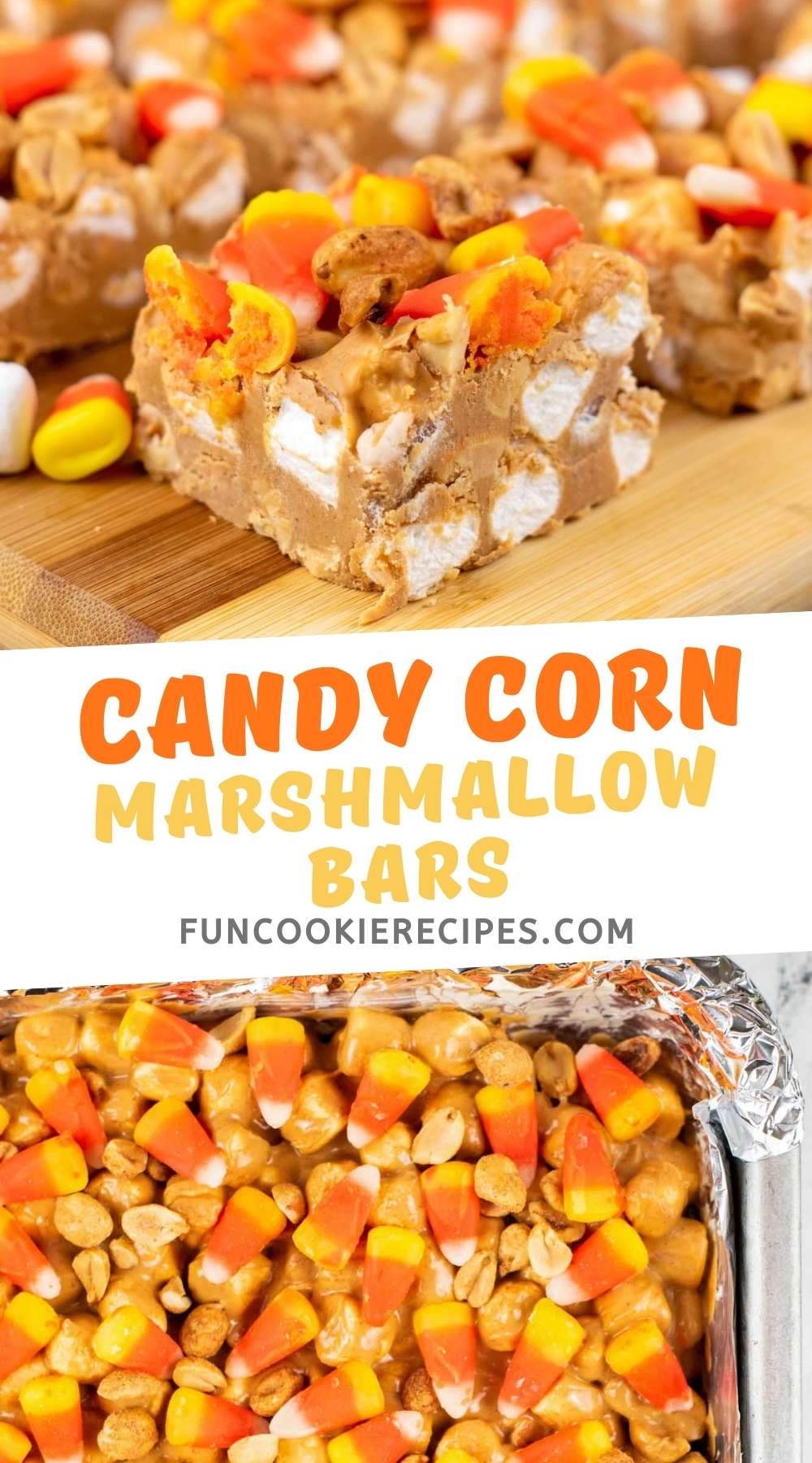 Fun Candy Corn Marshmallow Squares - Fun Cookie Recipes