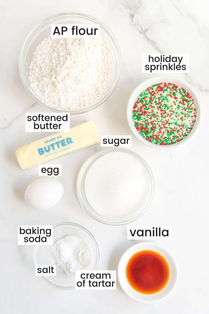 Christmas Sprinkle Sugar Cookies - Fun Cookie Recipes