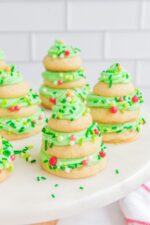 Stacked Christmas Tree Sugar Cookies - Fun Cookie Recipes