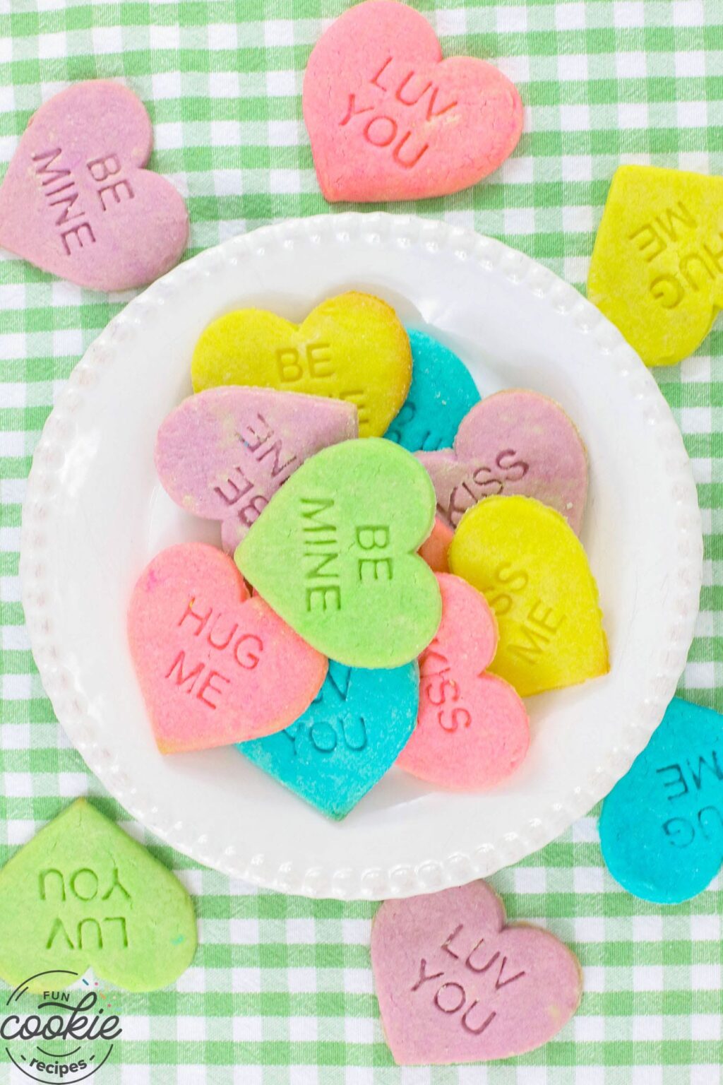 Conversation Heart Sugar Cookies - Fun Cookie Recipes