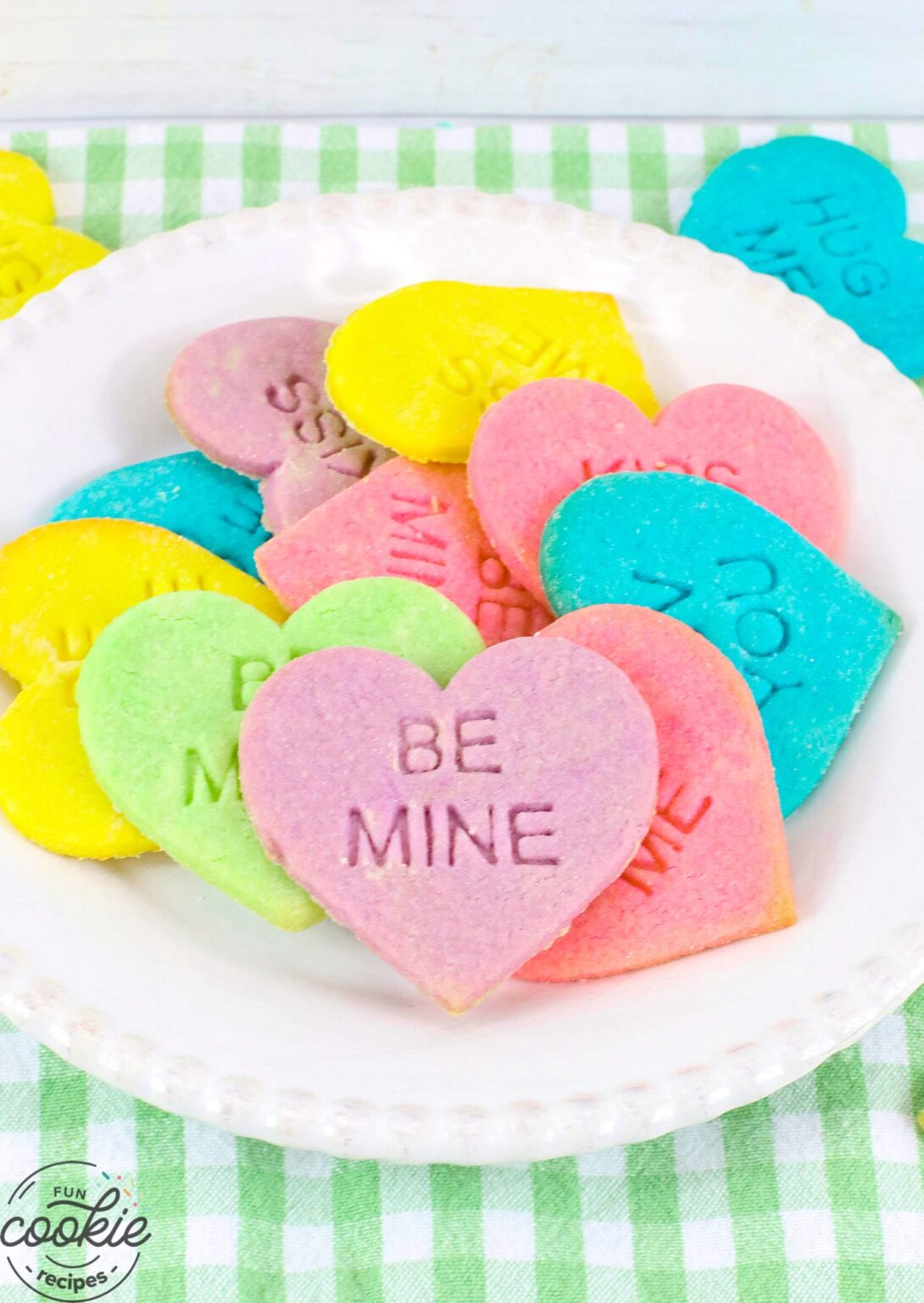 Conversation Heart Sugar Cookies - Fun Cookie Recipes