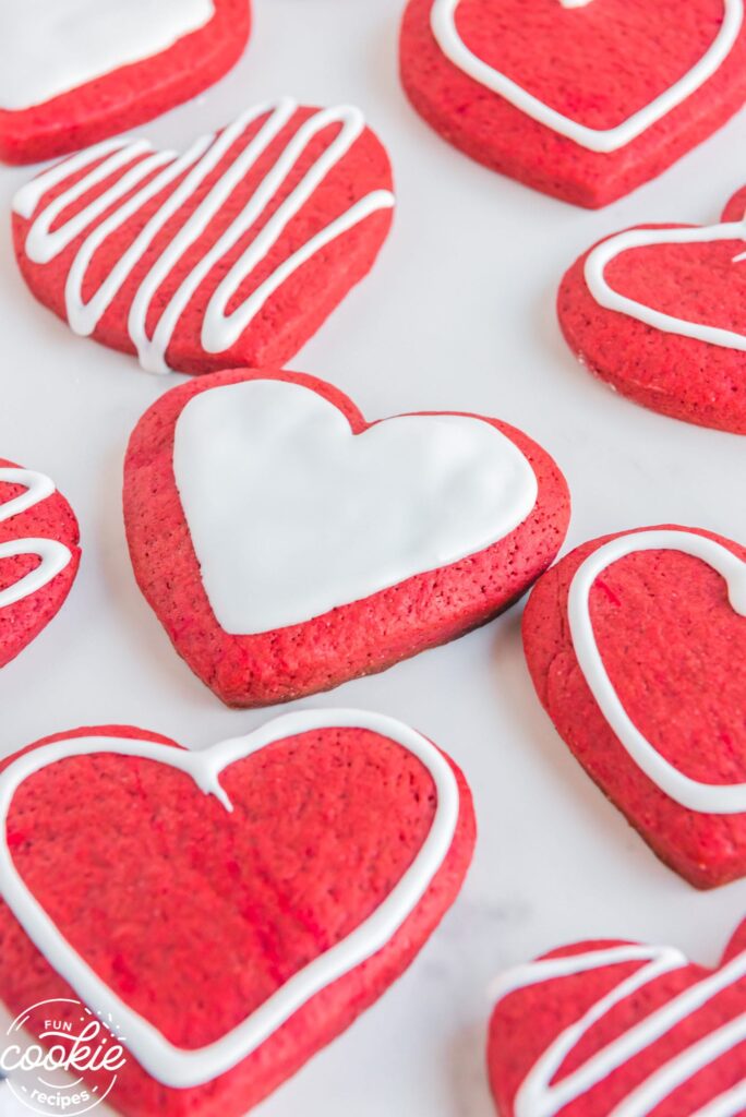 Valentine's Red Velvet Cut Out Cookies - Fun Cookie Recipes