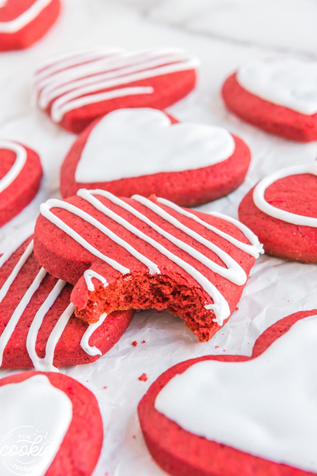 Valentine's Red Velvet Cut Out Cookies - Fun Cookie Recipes