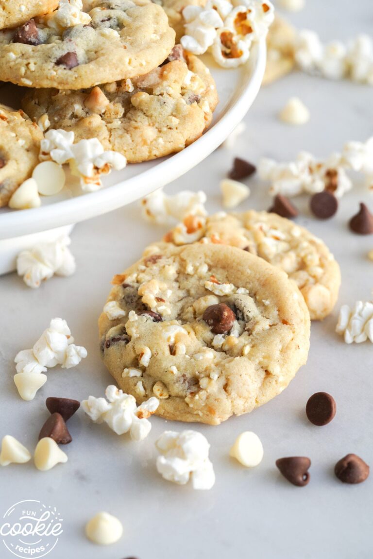 Sweet and Salty Popcorn Cookies - Fun Cookie Recipes
