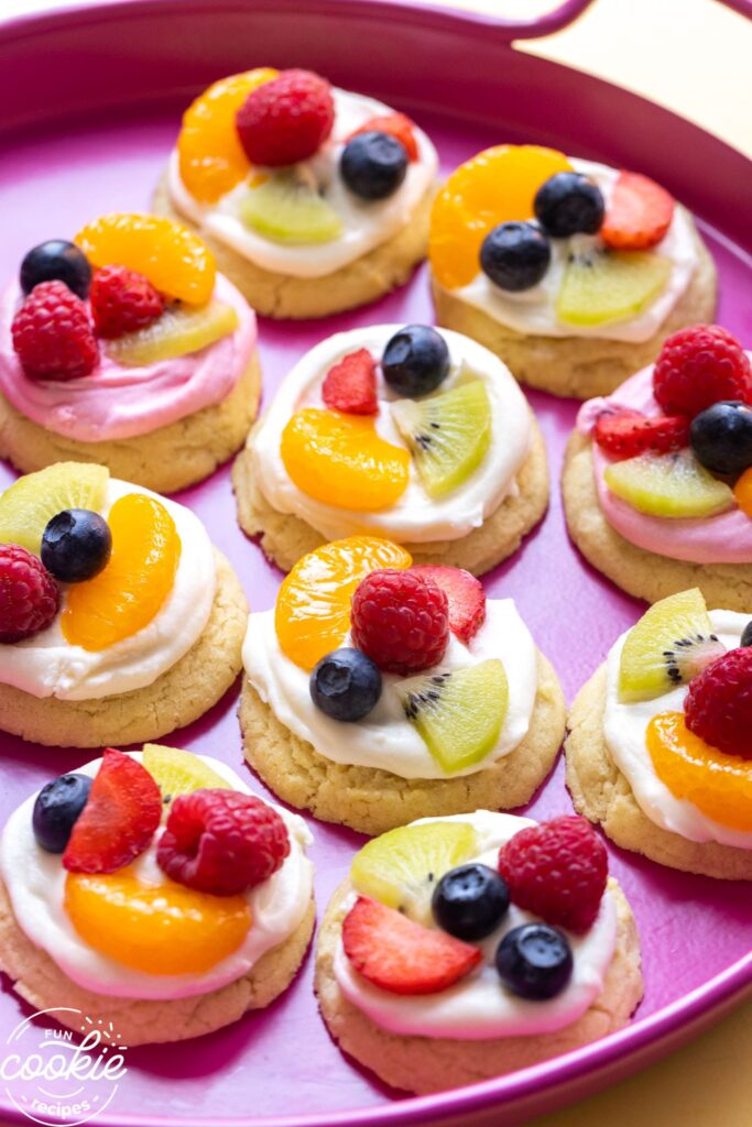 Mini Fruit Pizza Cookies - Fun Cookie Recipes