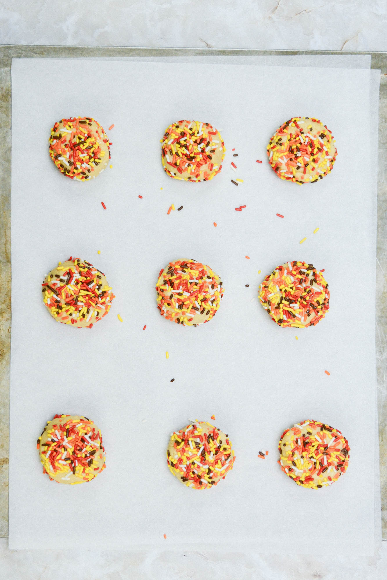 Easy Fall Sprinkle Cookies - Fun Cookie Recipes