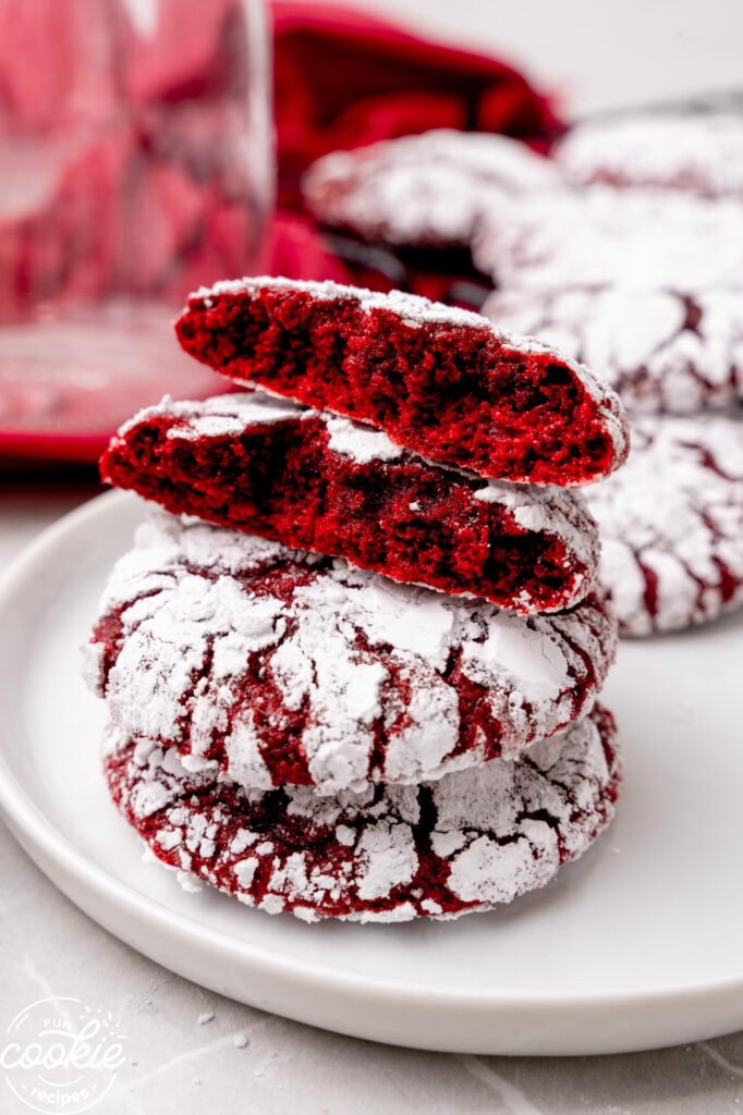 Red Velvet Crinkle Cookies - Fun Cookie Recipes