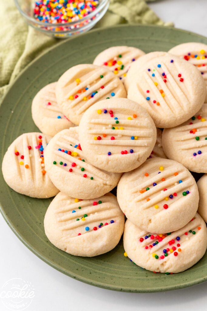 No Chill Whipped Shortbread Cookies - Fun Cookie Recipes