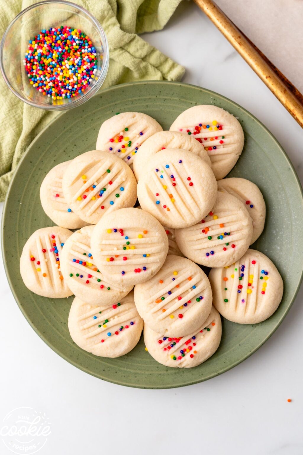 No Chill Whipped Shortbread Cookies - Fun Cookie Recipes