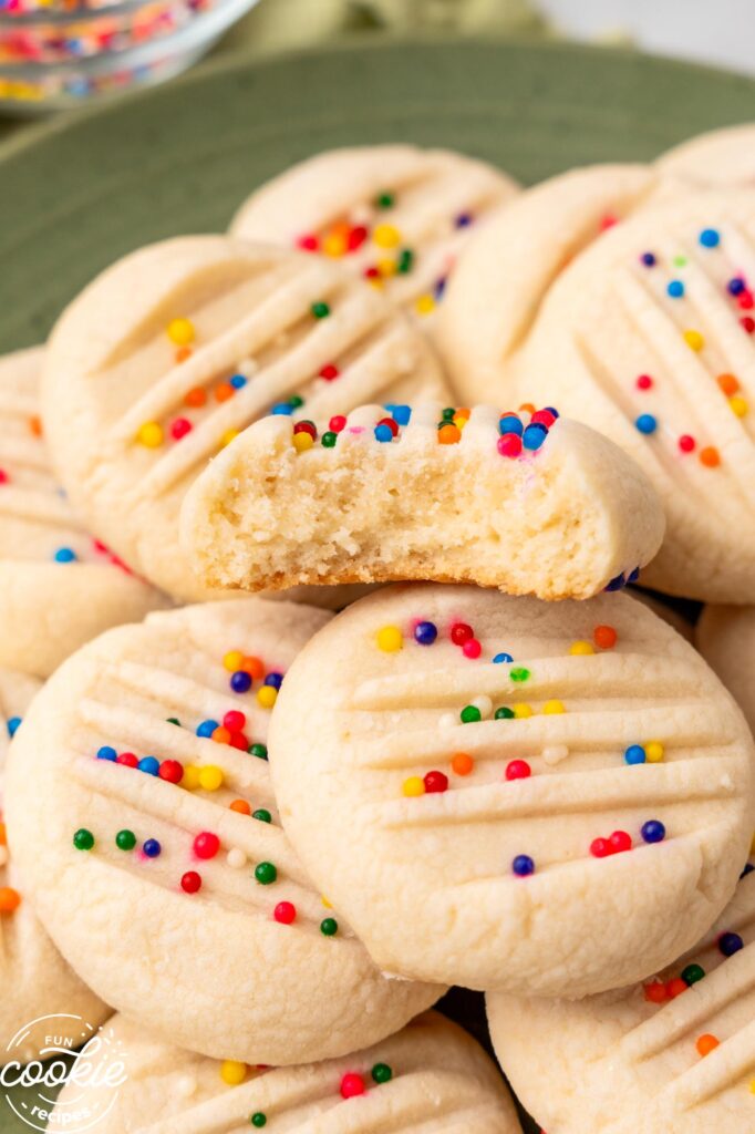 No Chill Whipped Shortbread Cookies - Fun Cookie Recipes